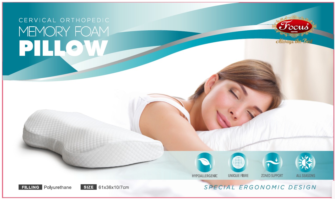 FOCUS CERVICAL ORTHOPEDIC MEMORY FOAM PILLOW MODEL-1 - AL Taawon